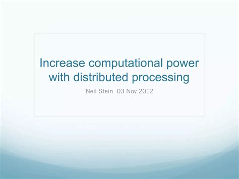 Distributed Processing Ppt