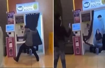 Hijab Wearing Woman Exposed Performing Sex Act In A Photobooth At A Mall
