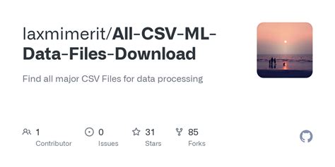 GitHub Laxmimerit All CSV ML Data Files Download Find All Major CSV Files For Data Processing