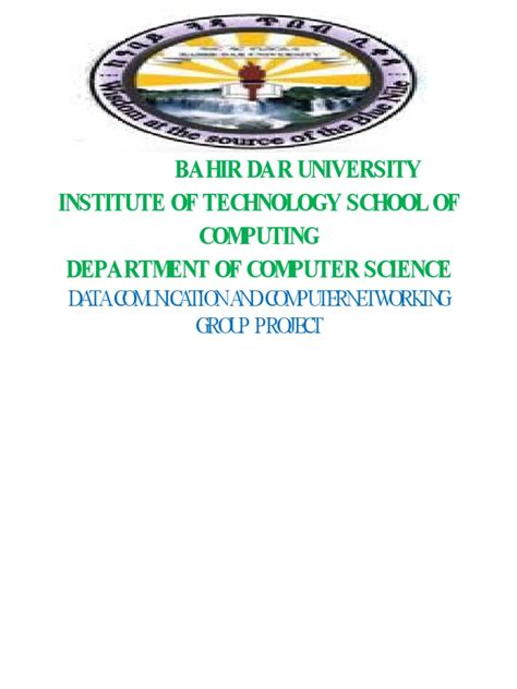 Bahir Dar University Institute Of Technology School Of Computing Department Of Computer Science