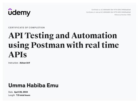 Umma Habiba Emu On Linkedin Apitesting Postman Automation Udemycertification