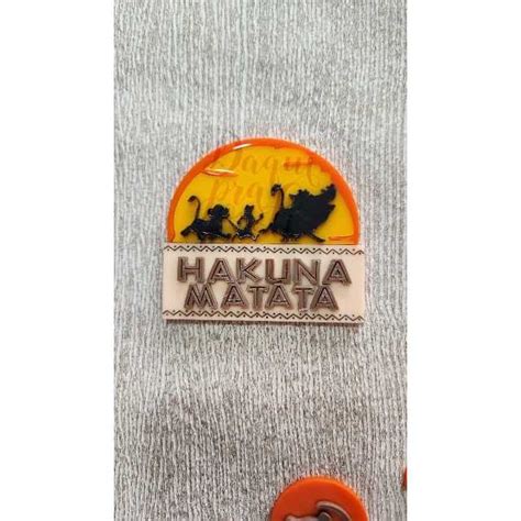 Aplique Duplo Rei Leão Placa Hakuna Matata C Sol Para Personalizado De Luxo 1 Peça Shopee