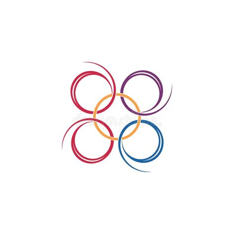 Interlocking Colorful Rings Vector Design Stock Illustration Illustration Of Dynamic Colorful