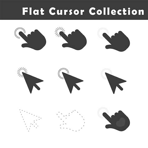 Minimalist Cursor Icons Sleek Silhouettes For Digital Interfaces Jiffy Designs