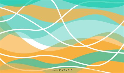 Abstract Colorful Curve Waves Vector Background Vector Download