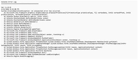Im Having An Issue Of Crashing How Can I Fix This Rcelestegame