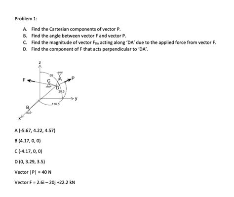 Solved Problem A Find The Cartesian Components Of Vector Chegg Com