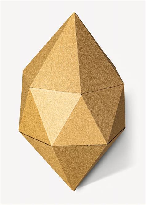 3d Golden Octahedral Polyhedron Images Free Photos Png Stickers