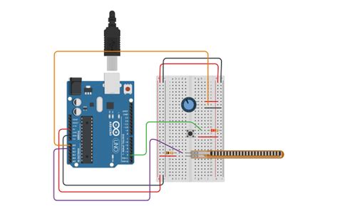 Circuit Design Arduino And 2 Sensors Tinkercad