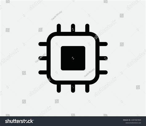 Computer Chip Icon Artificial Intelligence Eletronic Stock Vector Royalty Free 2297007845