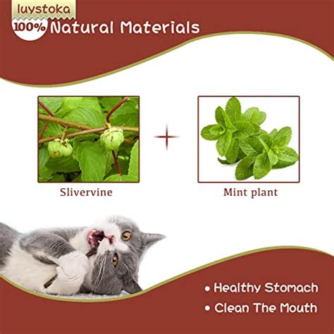 Luystoka 25pcs Silvervine Chew Sticks For Cats Matatabi Catnip Chew
