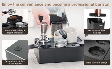 Espresso Tamping Station Espresso Knock Box And Tamp