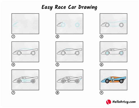 Basic Race Car Drawing