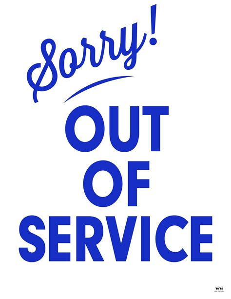 Out Of Service Signs 25 Free Printables Printabulk