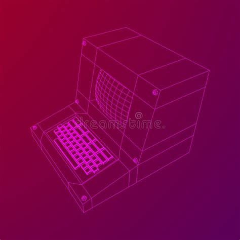 Classic Retro Perconal Computer Programming Code Concept Stock Vector