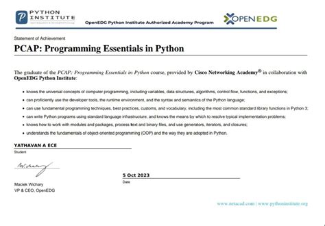Completing Python Course Pythonpro Codingsuccess Yathavan A Posted