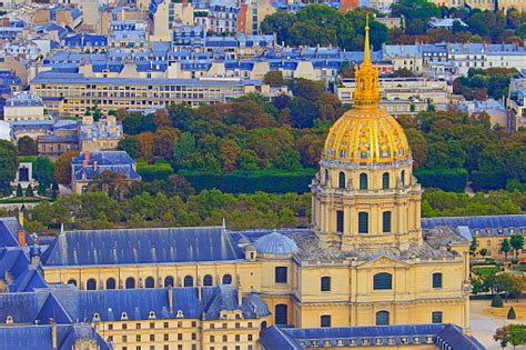 레 Invalides 그리고 일몰파리 프랑스에서 위에서 프랑스 지붕 건축 0명에 대한 스톡 사진 및 기타 이미지 0명 가정 생활 건물 외관 Istock