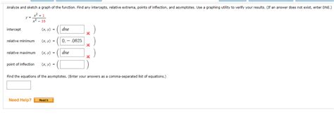 Solved Yx2−16x21 Intercept Relative Minimum Relative