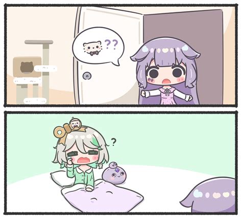 Koseki Bijou Cecilia Immergreen Pebble And John Cat Hololive And 1