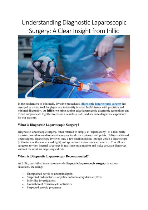 Ppt Accurate Diagnostic Laparoscopic Surgery By Irillic Powerpoint
