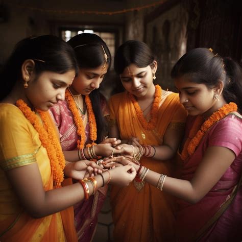 Premium Photo Celebrating Sibling Bonds A Vibrant Raksha Bandhan