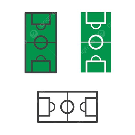 Soccer Field Vector With Ball Icon On White Vector Template Download On