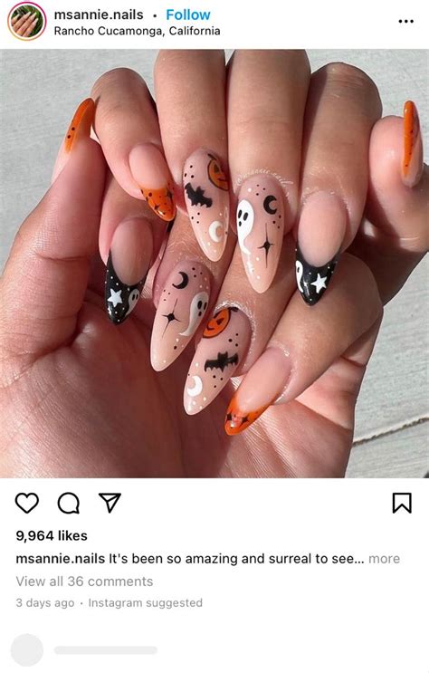 Halloween Girly Fall Nails Acrylic Halloween Nail Inspiration Simple