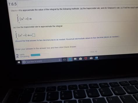 Solved Use N To Approximate The Value Of The Chegg Com