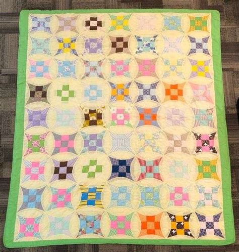 Curved Nine Patch Quilt Creamer Auction