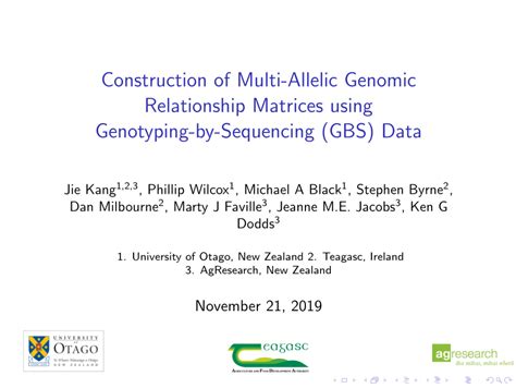 Pdf Construction Of Multi Allelic Genomic Relationship Matrices Using Genotyping By Sequencing