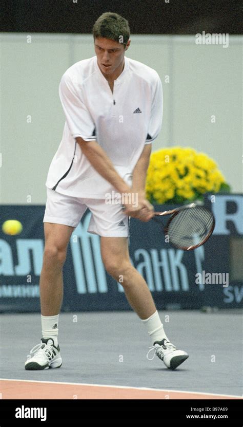 Russian Tennis Player Marat Safin At The Kremlin Cup 2000 International
