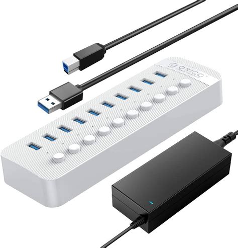 ORICO Powered USB Hub Ports W USB Data Hub With Individual On Off Switches And V A