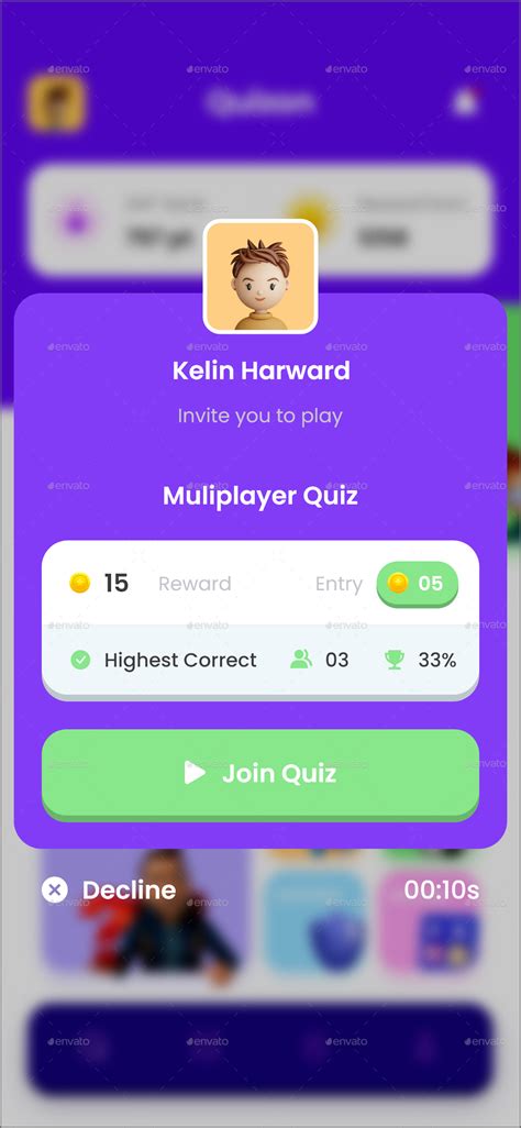 Quiz App Ui Kit Solo Multiplayer 1vs1 Quiz Contest App Ui Kit