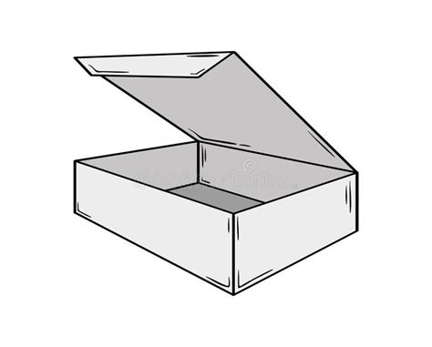 Vector Color Sketch An Open Box Stock Illustration Illustration Of