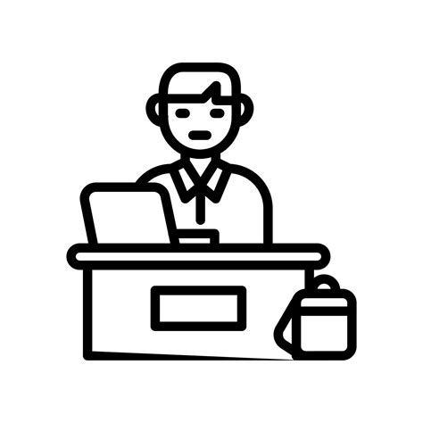 Office Management Icon In Vector Illustration 33545872 Vector Art At Vecteezy