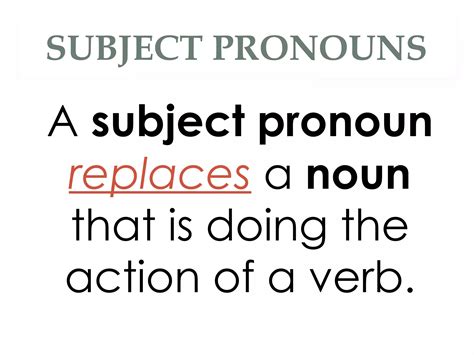 Spanish Subject Pronouns Ppt