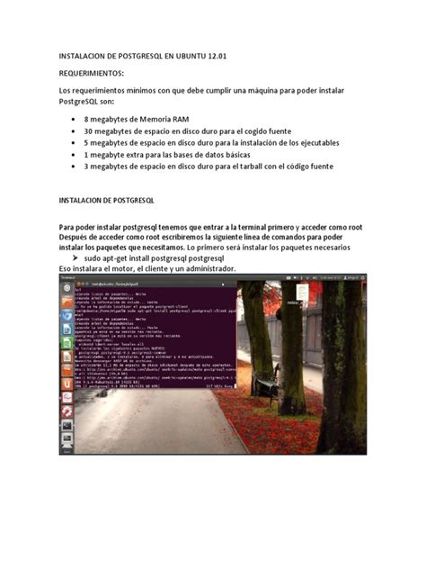 Instalación Y Configuración Básica De Postgresql En Ubuntu 1201 Pdf