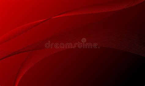 Red Business Lines Wave Curve With Smooth Gradient Abstract Background Stock Vector