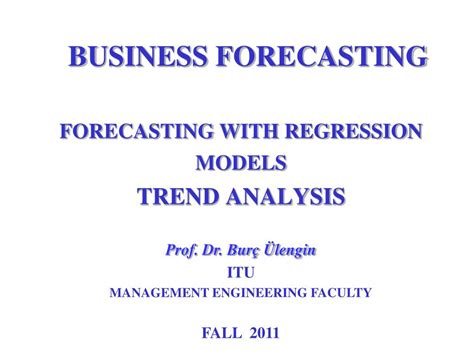 Ppt Forecasting With Regression Models Trend Analysis Powerpoint