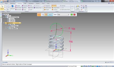 How To Make A Hook Spring In Solid Edge Tutorial Grabcad Tutorials