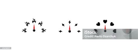 Speedometer Fire Lightning And Love Icons Flat Style Vector Icons Stock Illustration Download