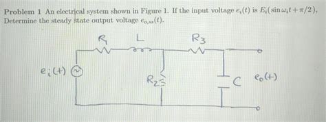 solved an electrical system shown in figure if the input