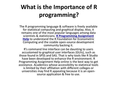 Ppt What Is The Importance Of R Programming Powerpoint Presentation