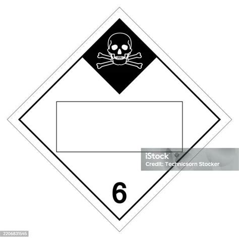 빈 흡입 위험 클래스 6 기호 기호 벡터 일러스트 레이 션 흰색 배경에 절연 Labeleps10 가연성에 대한 스톡 벡터 아트 및 기타 이미지 Istock