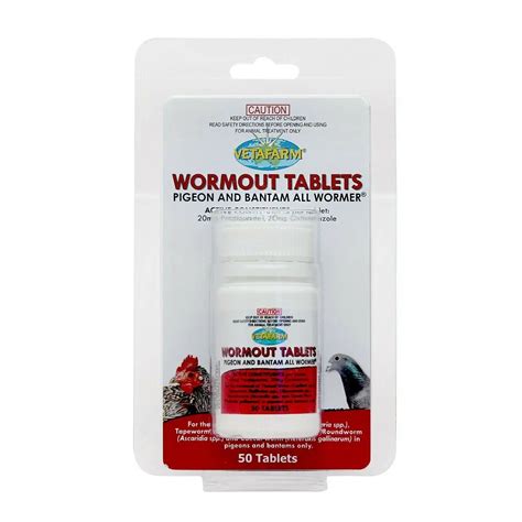 Vetafarm Wormout 50 Tablets Worm Treatment Bonnyrigg Produce