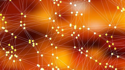 추상 어두운 주황색 연결된 선 및 점 배경 이미지 Ai Eps Uidownload