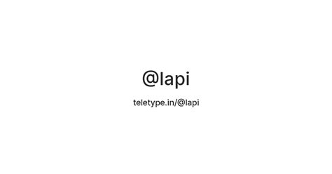Lapi — Teletype