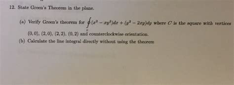solved state green s theorem in the plane a verify