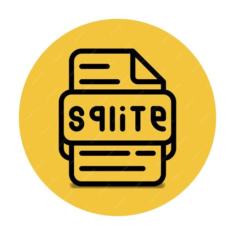 Iconos De Tipo De Archivo Sqlite Y Extensión De Formato De Documento