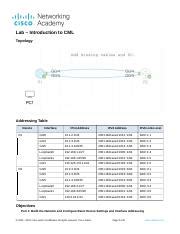 Hands On Lab Introduction To CML Topology Configuration Course Hero